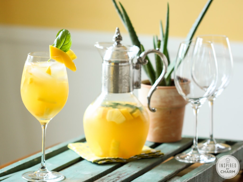 Pineapple, Mango, and Basil Sangria - Cocktail Recipe