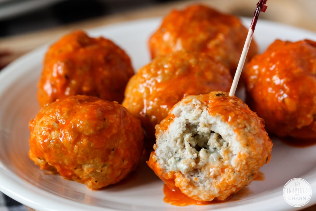 Buffalo and Blue Cheese-Stuffed Crockpot Meatballs Recipe