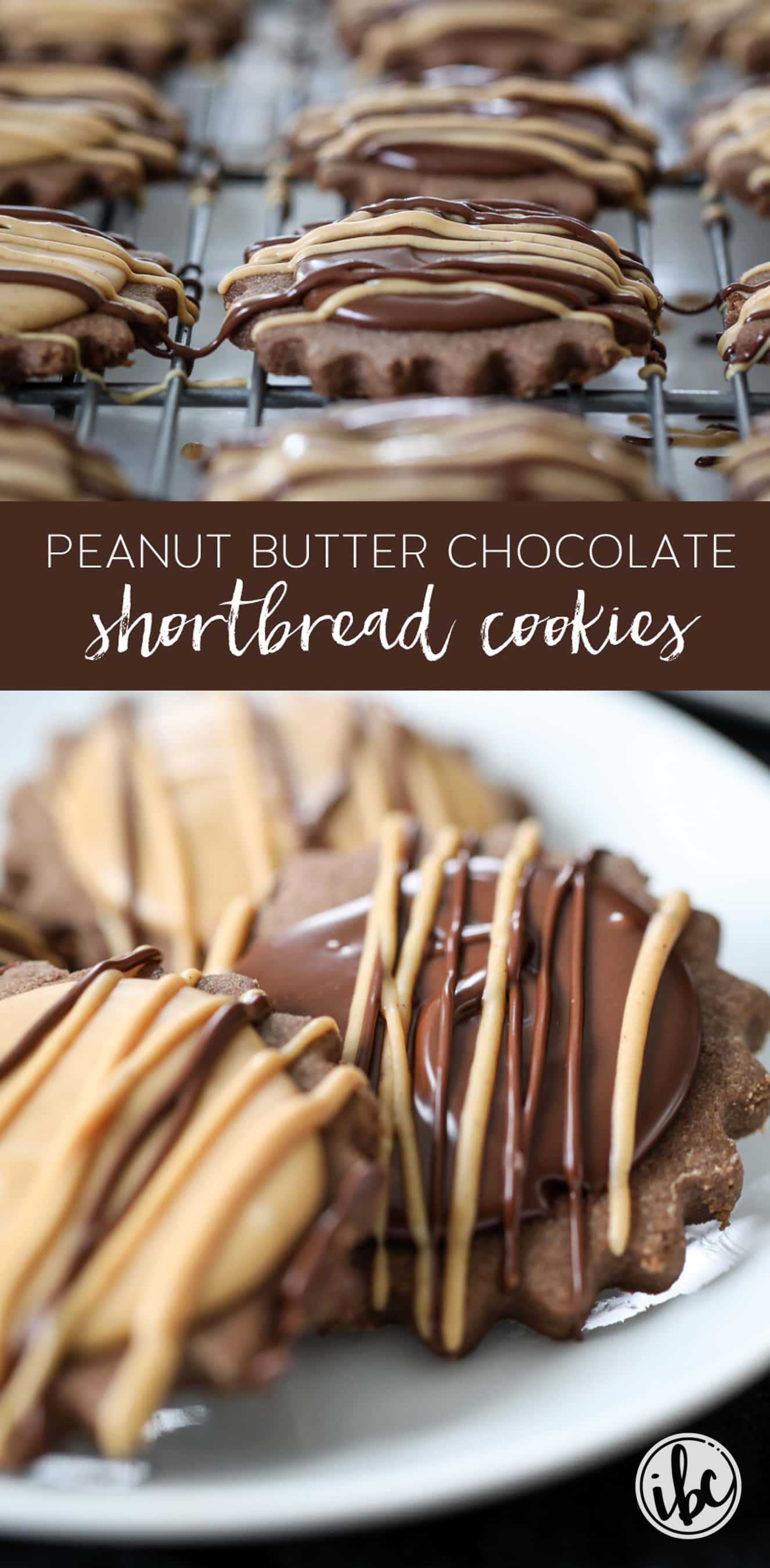 Peanut Butter Chocolate Shortbread Cookies - delicious cookie recipe