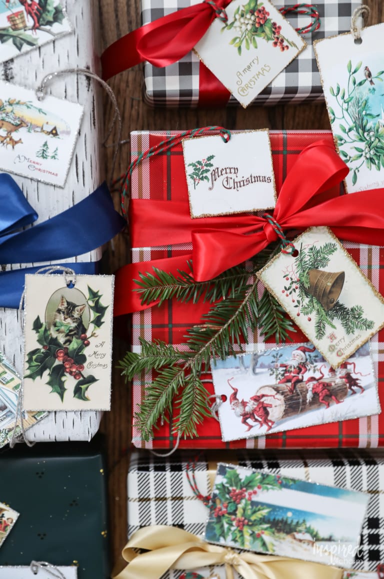 Handmade Vintage-Inspired Christmas Gift Tags