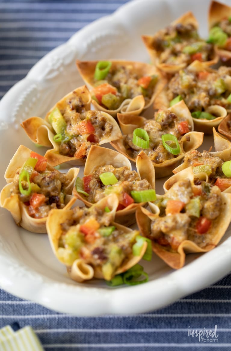 Sausage Wonton Appetizer Bites - easy appetizer recipe