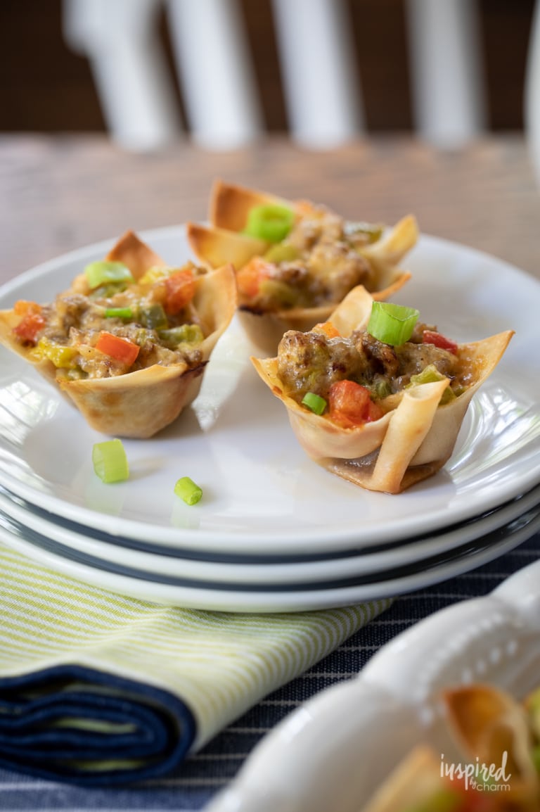 Sausage Wonton Appetizer Bites - easy appetizer recipe