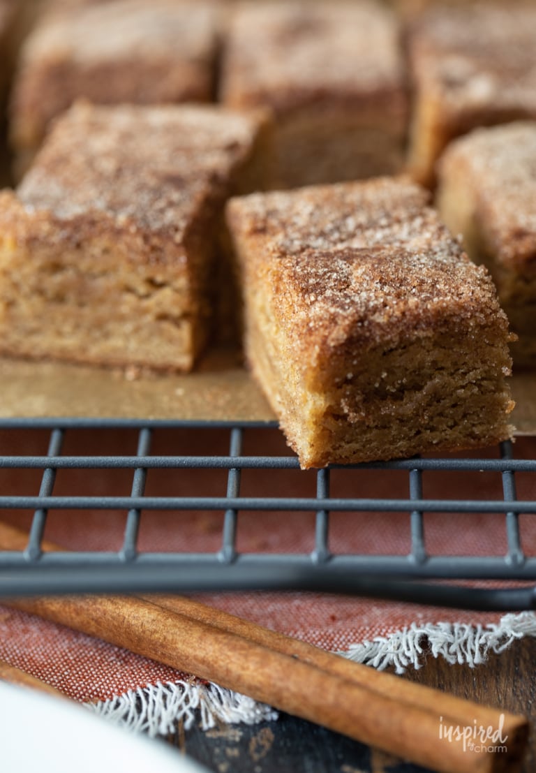 Cinnamon Bars - flavorful, chewy, and so simple to make!