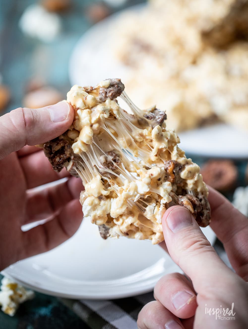 Salted Caramel Popcorn Bars