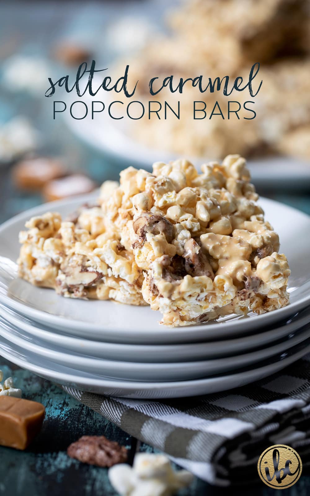 Salted Caramel Popcorn Bars
