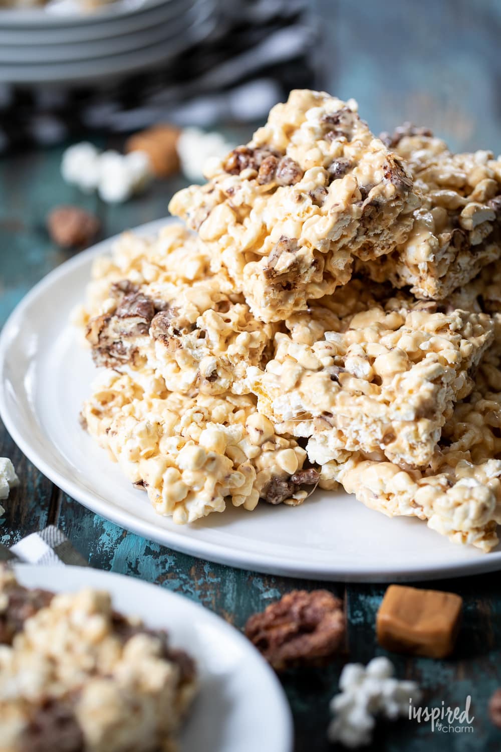 Salted Caramel Popcorn Bars