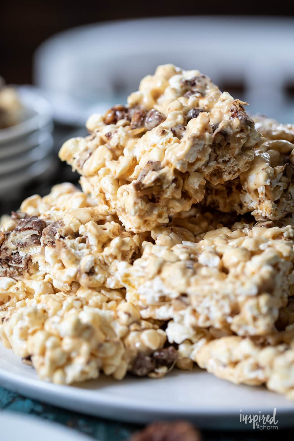 Salted Caramel Popcorn Bars