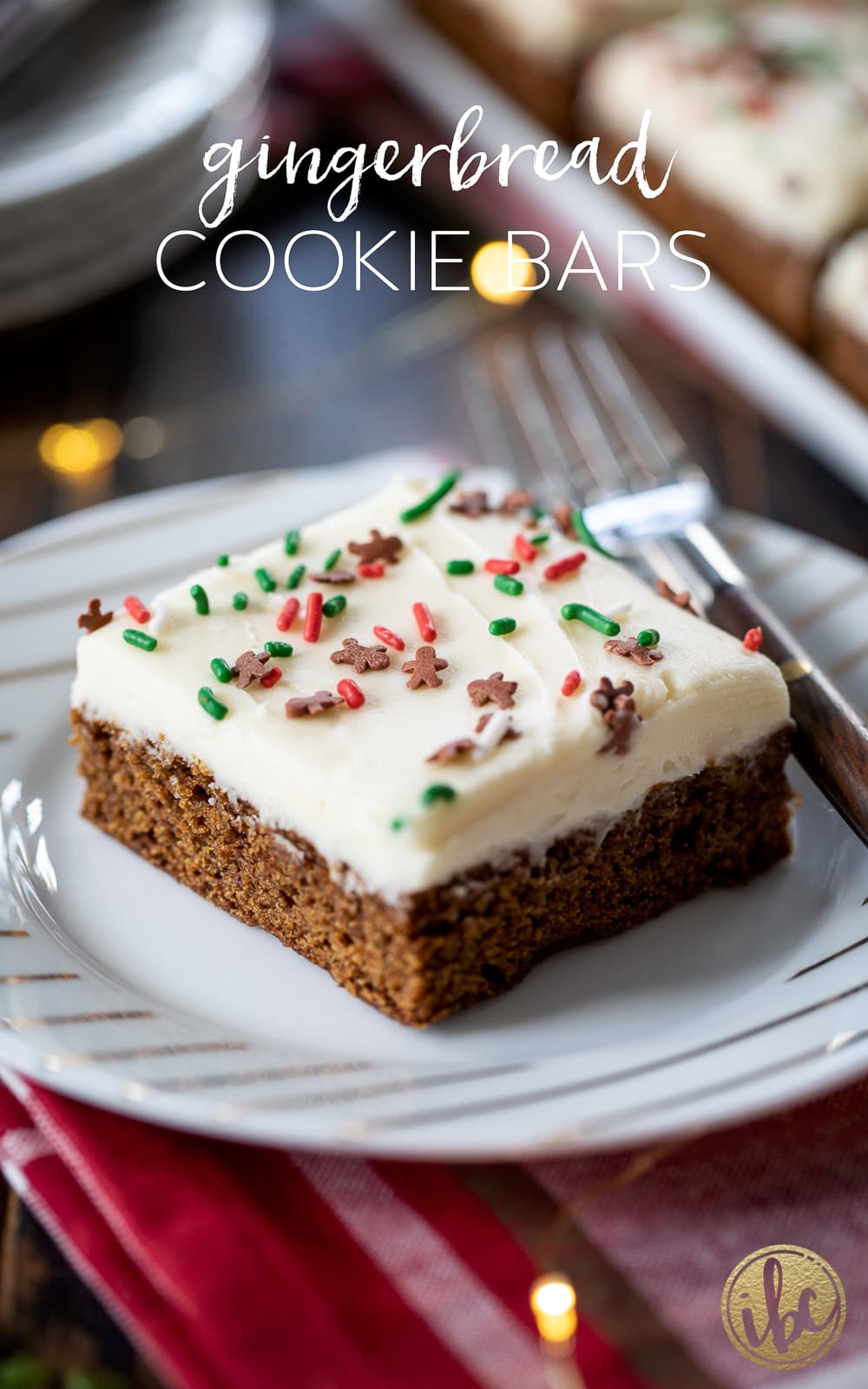 Gingerbread Cookie Bars