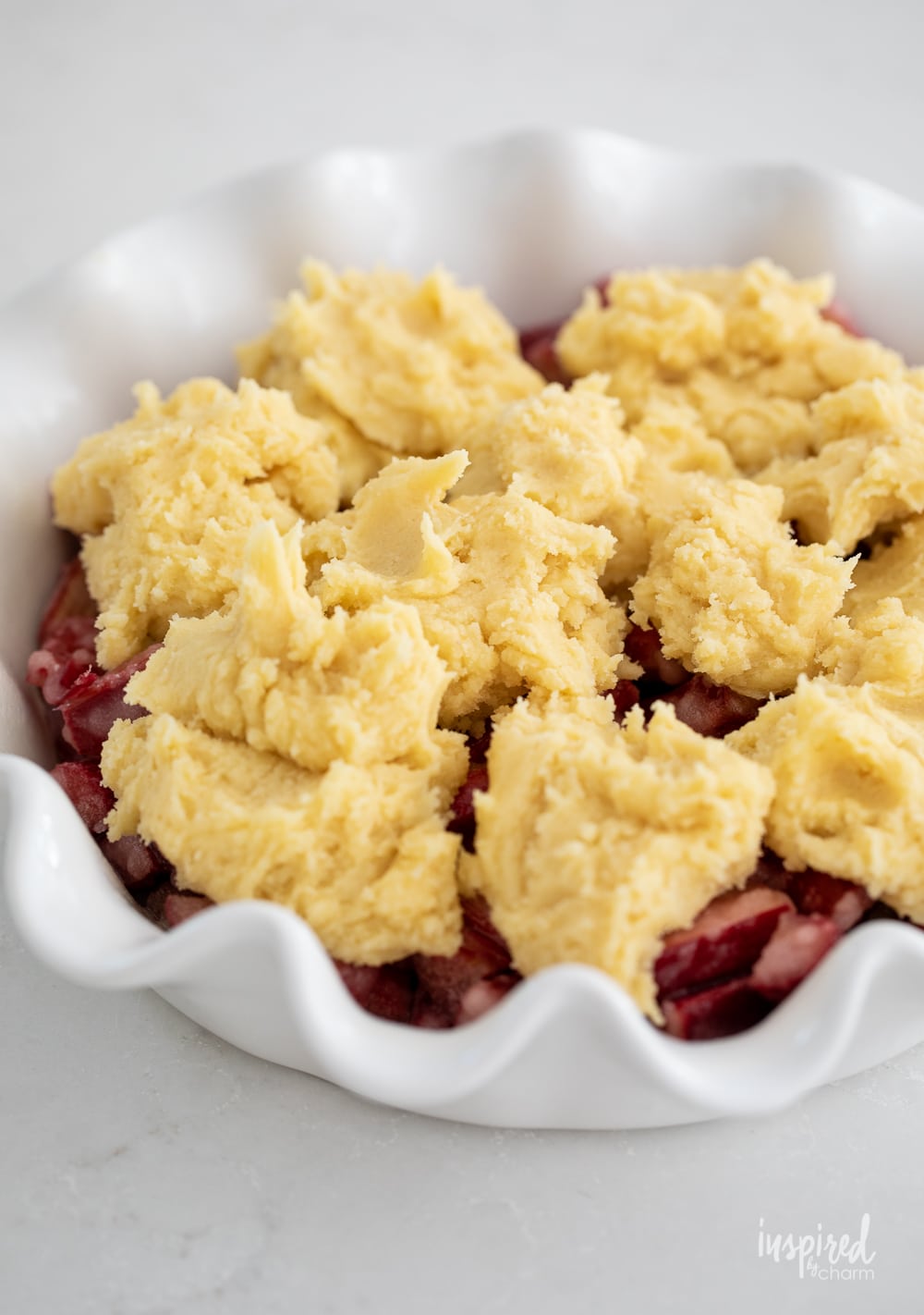 The BEST Rhubarb Cobbler