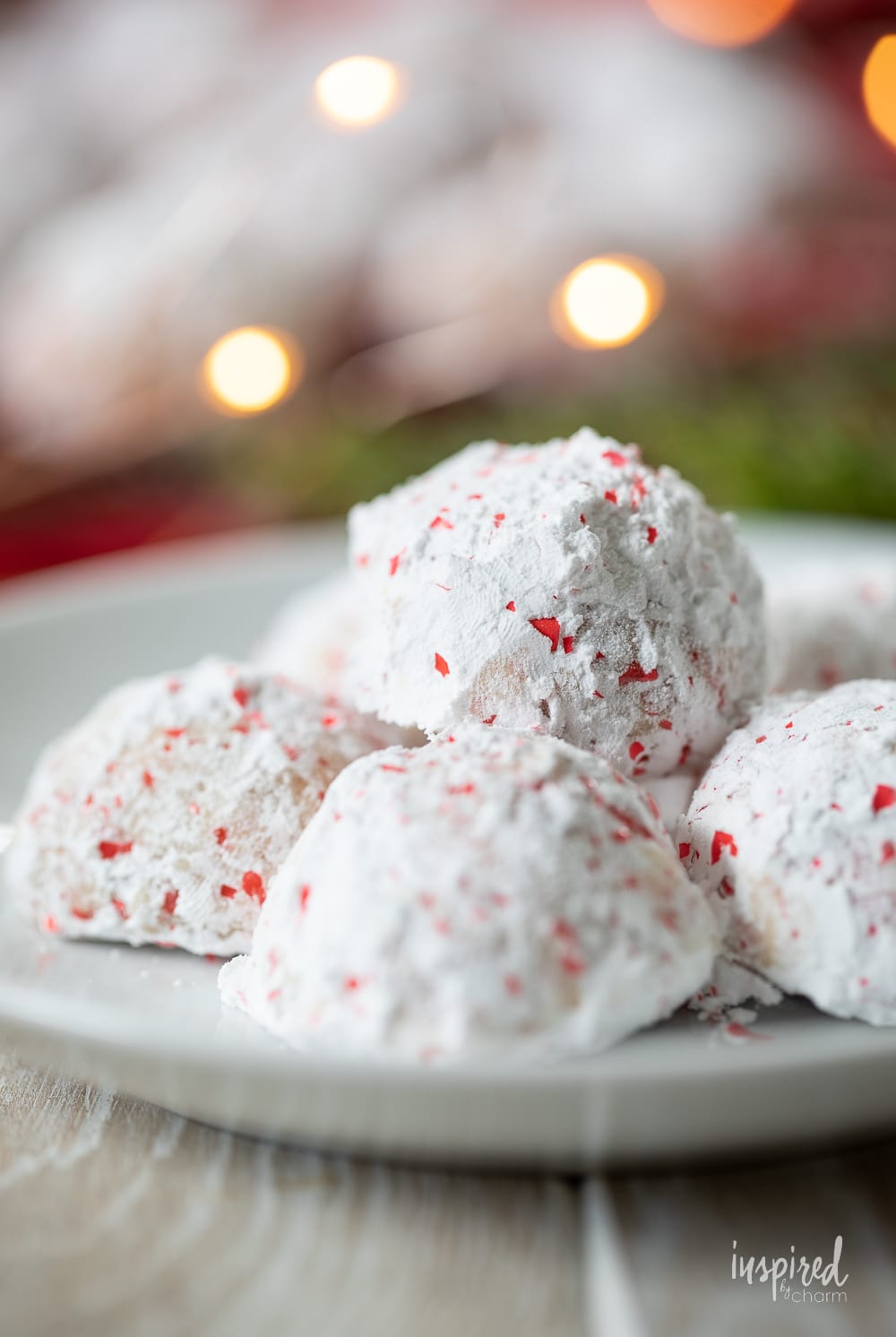 Cherry Walnut Snowball Cookies
