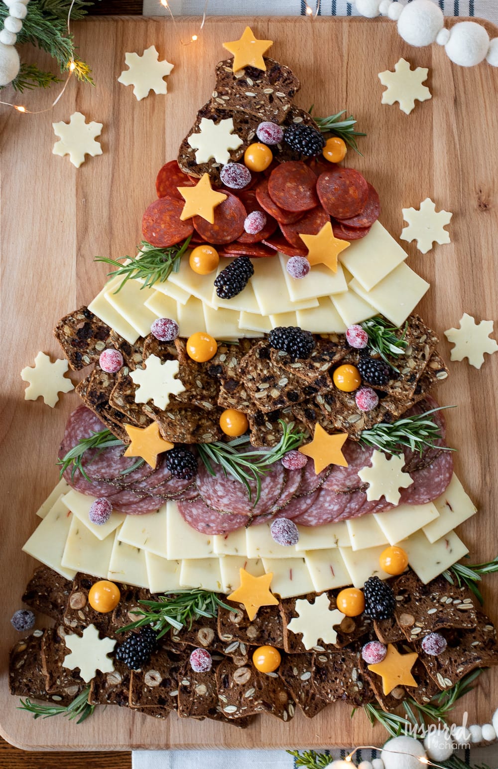 Tree Shaped Christmas Cheese Board