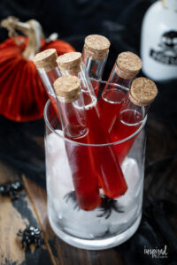 Vampire's Kiss Halloween Shot Served in Vials