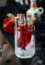 Vampire's Kiss Halloween Shot Served in Vials