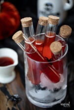 Vampire's Kiss Halloween Shot Served in Vials