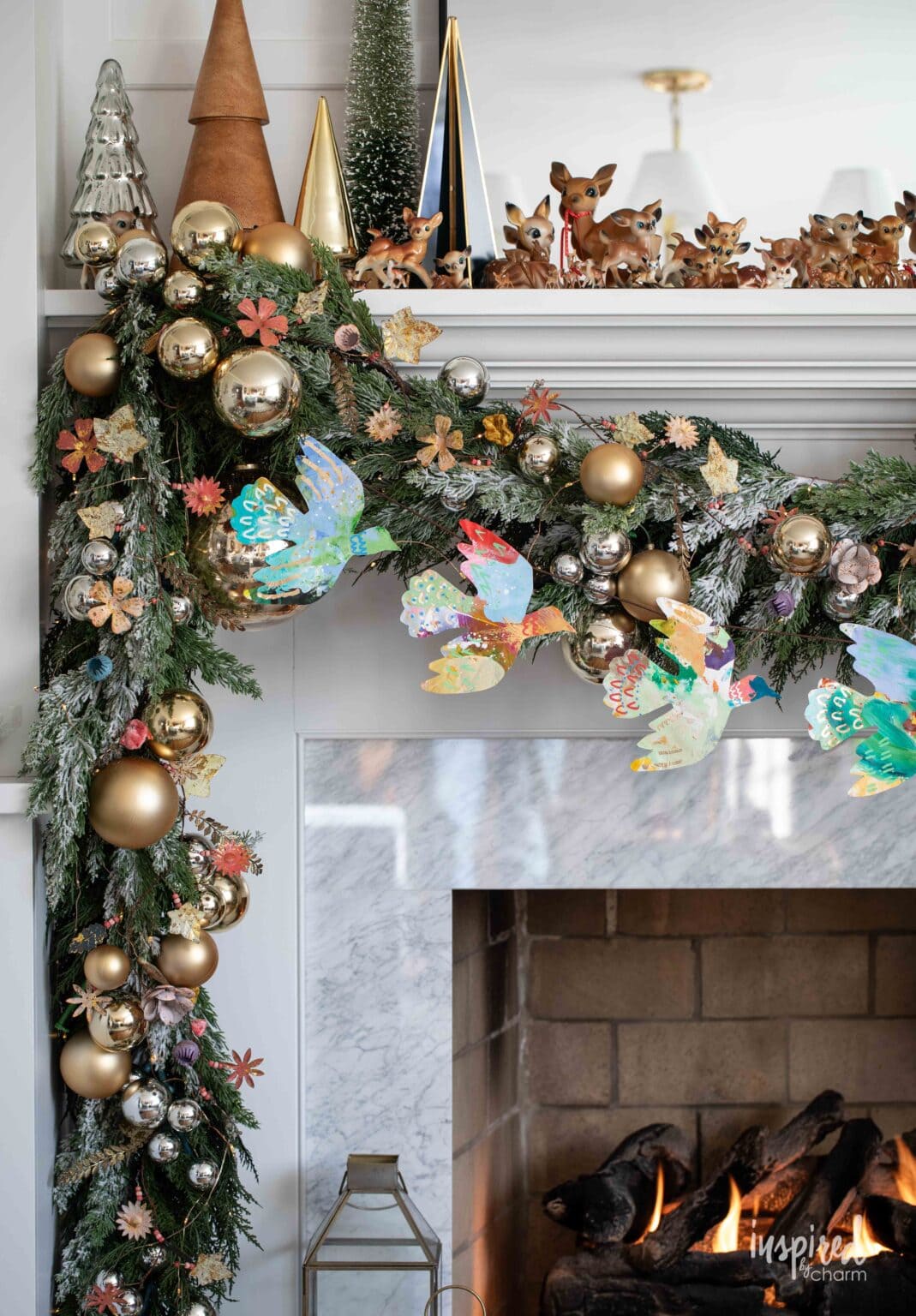 Handmade Paper Plate Doves Christmas Decor