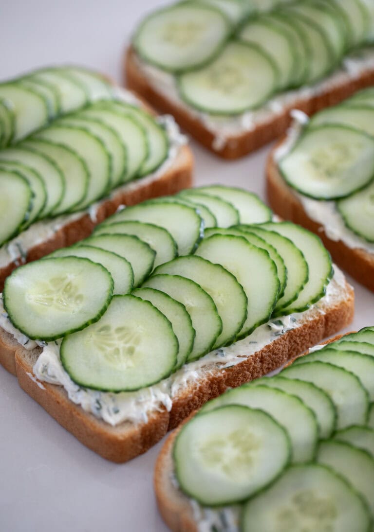 Cucumber Sandwiches - Afternoon Tea Finger Sandwiches