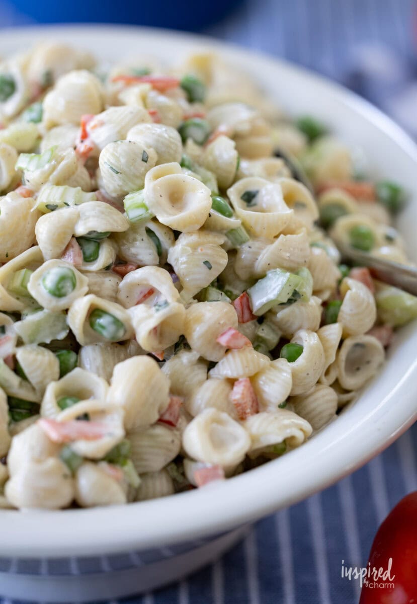 Shell Macaroni Salad with Peas