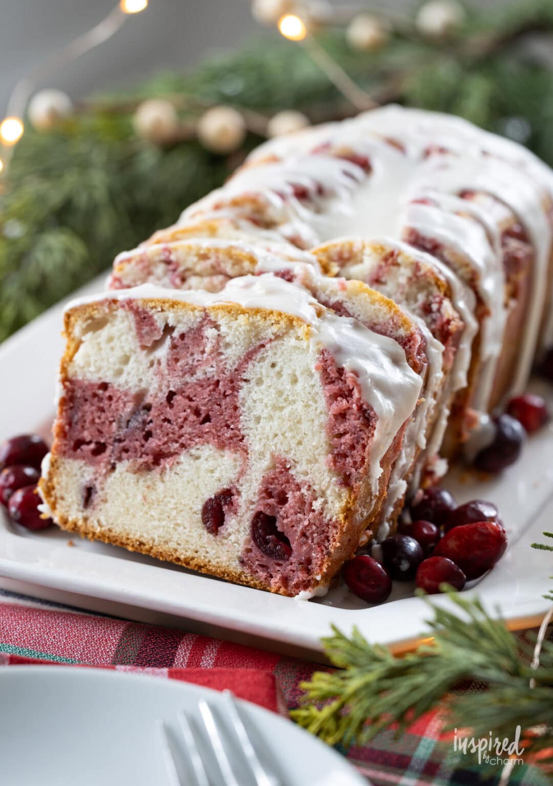 Cranberry Marble Loaf Cake