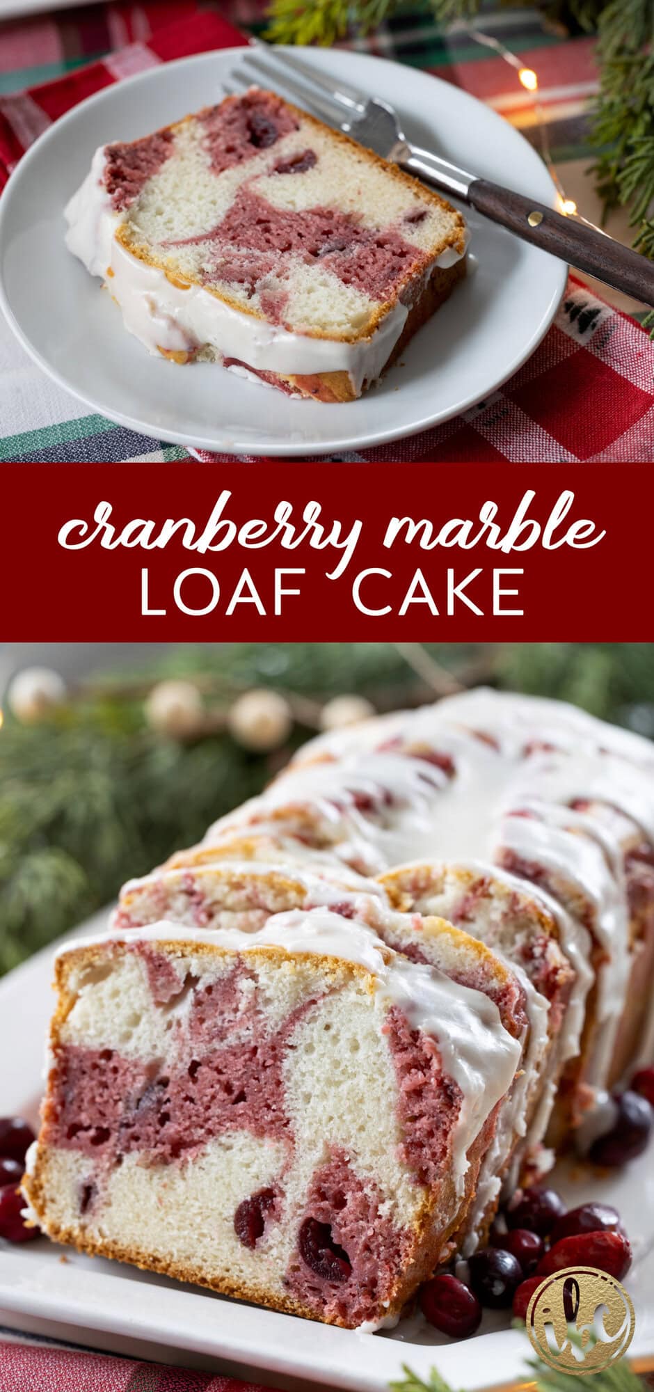 Cranberry Marble Loaf Cake