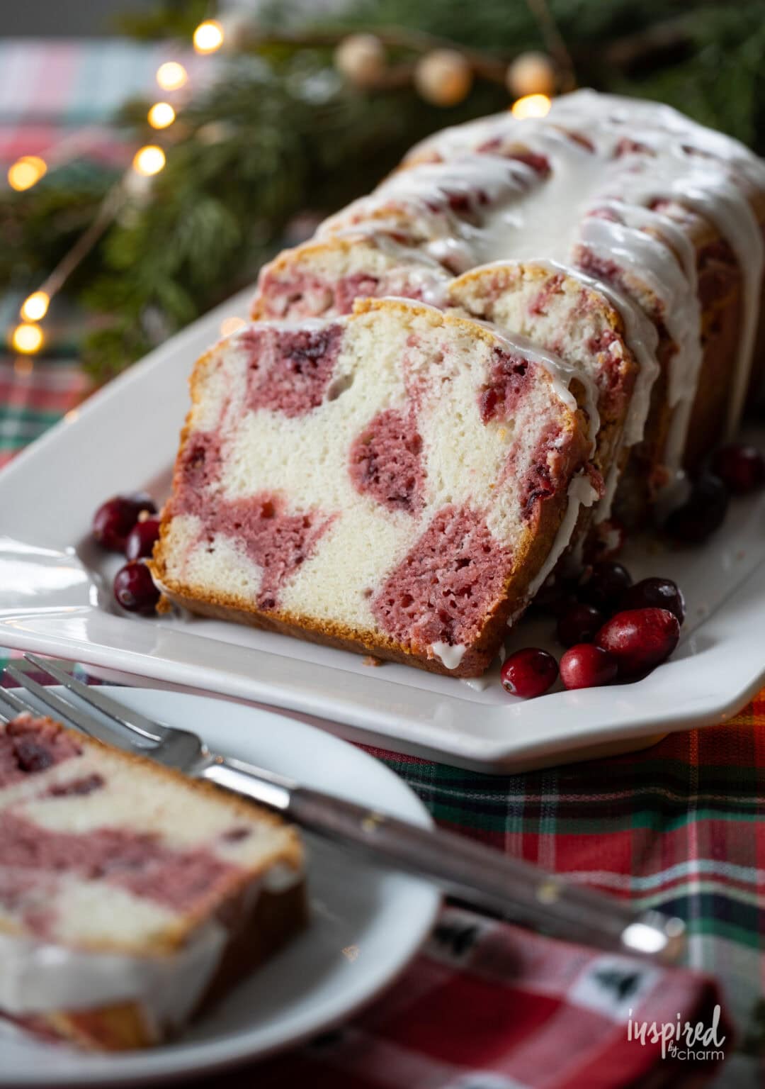 Cranberry Marble Loaf Cake