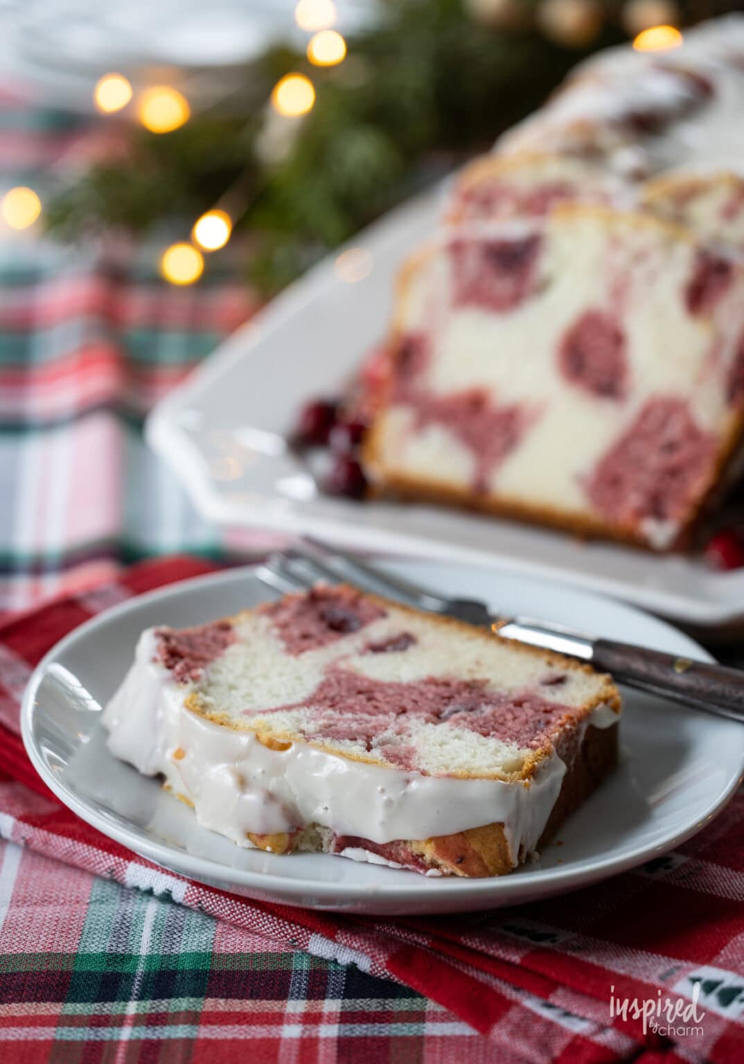 Cranberry Marble Loaf Cake