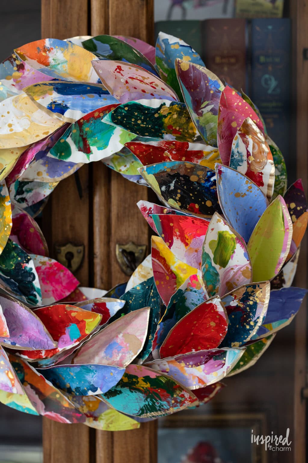 Paper Plate Palette Wreath