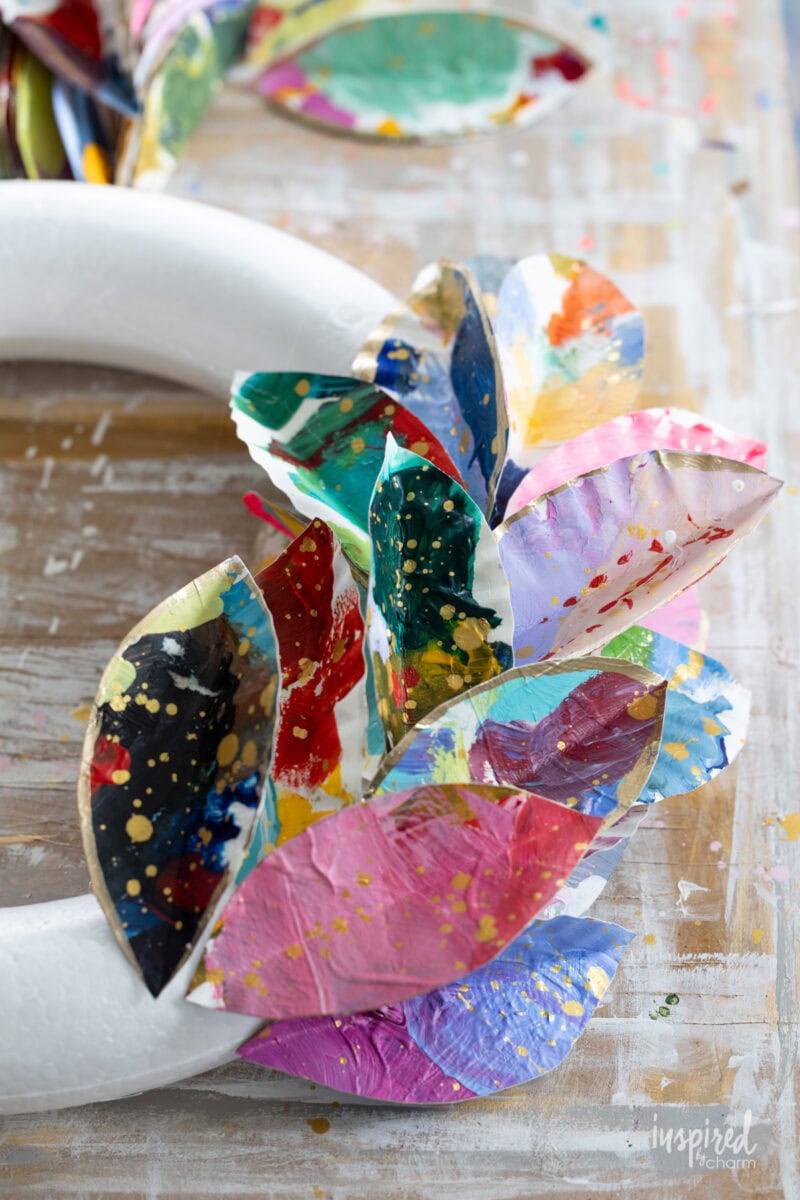 Paper Plate Palette Wreath