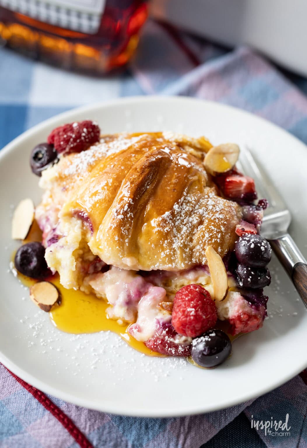 Overnight Mixed Berry Croissant Breakfast Casserole