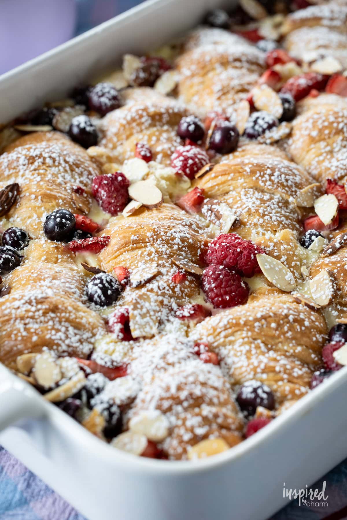 Overnight Mixed Berry Croissant Breakfast Casserole